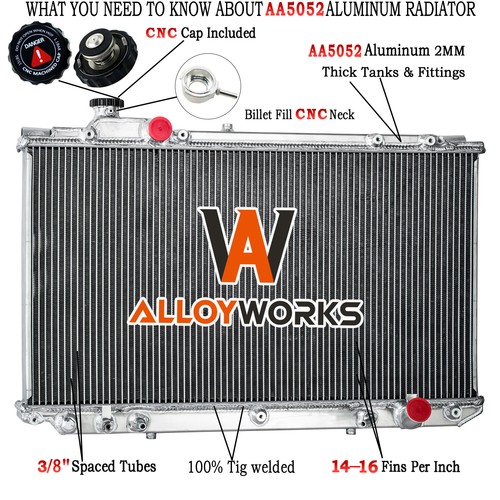 3Row Aluminum Radiator for 98-05 LEXUS GS300 GS400 Toyota Aristo JZS161 ...