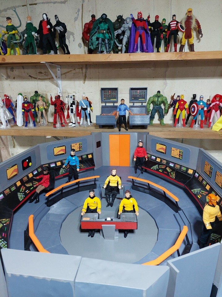 Star Trek Tos Bridge (Complete) Diorama for 3.75 in (1:18) Figure ...
