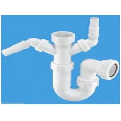 Sink Waste Trap with Double Spigot Branch for Washing Machine ...
