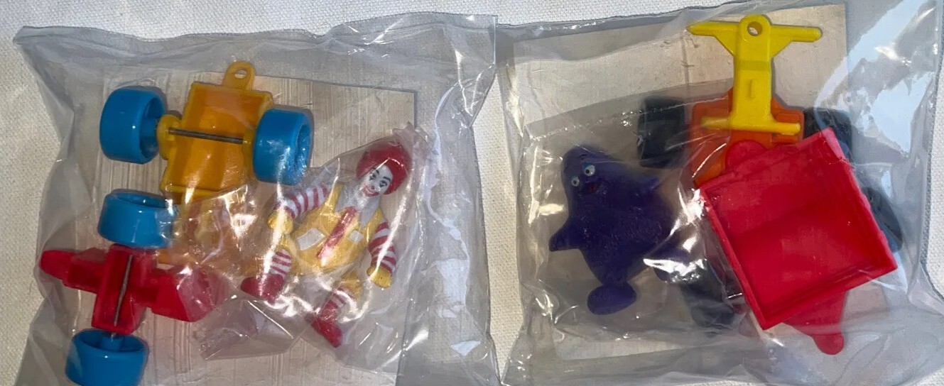 Set of 2 McDonald’s Linkables Ronald/Grimace Happy Meal Toys, FACTORY ...