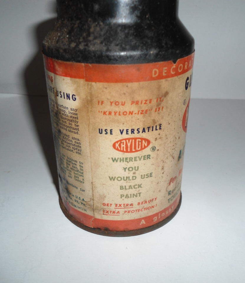 One Vintage Krylon #1601 Glossy Black 12oz. Spray Paint Can - Paper ...