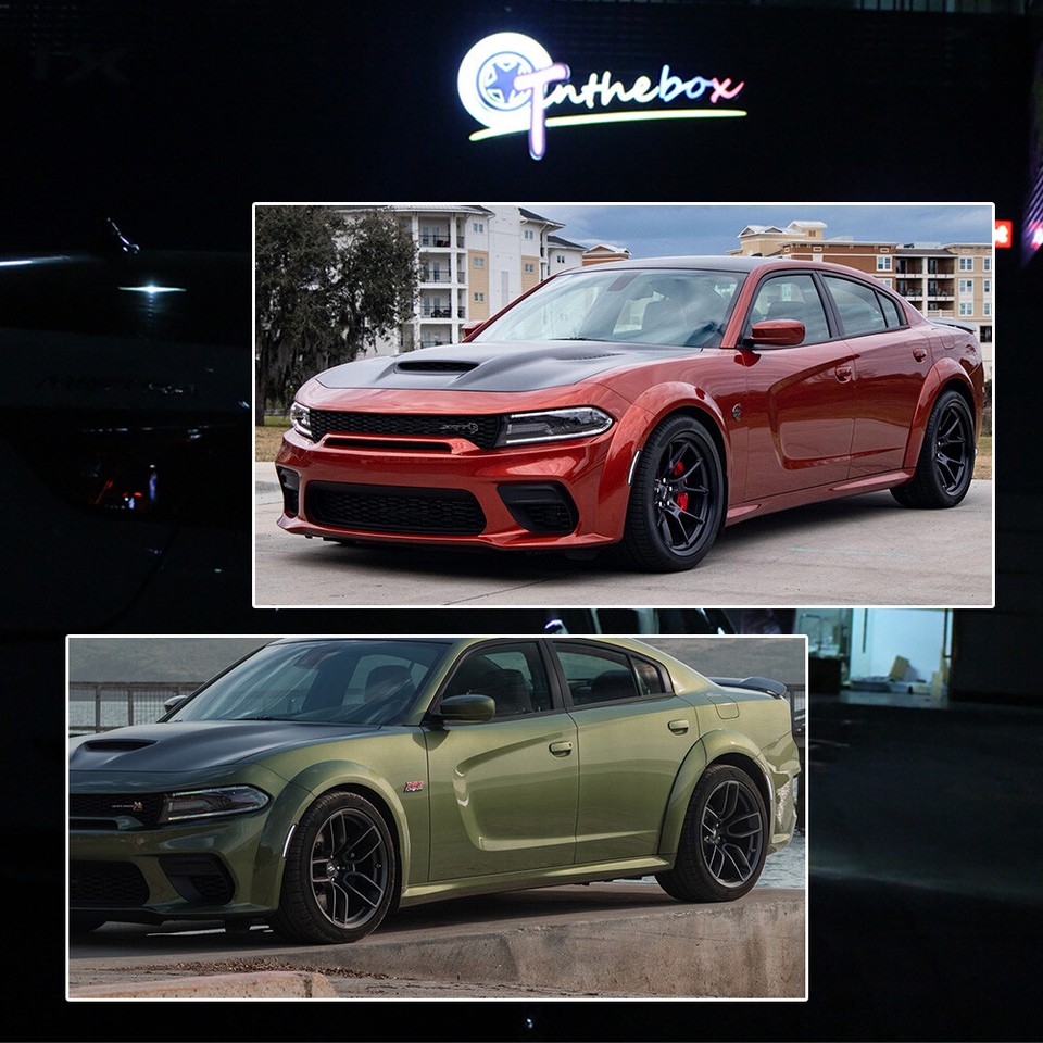 For 2015-2022 Dodge Charger Front & Rear LED Side Bumper Marker Smoked ...