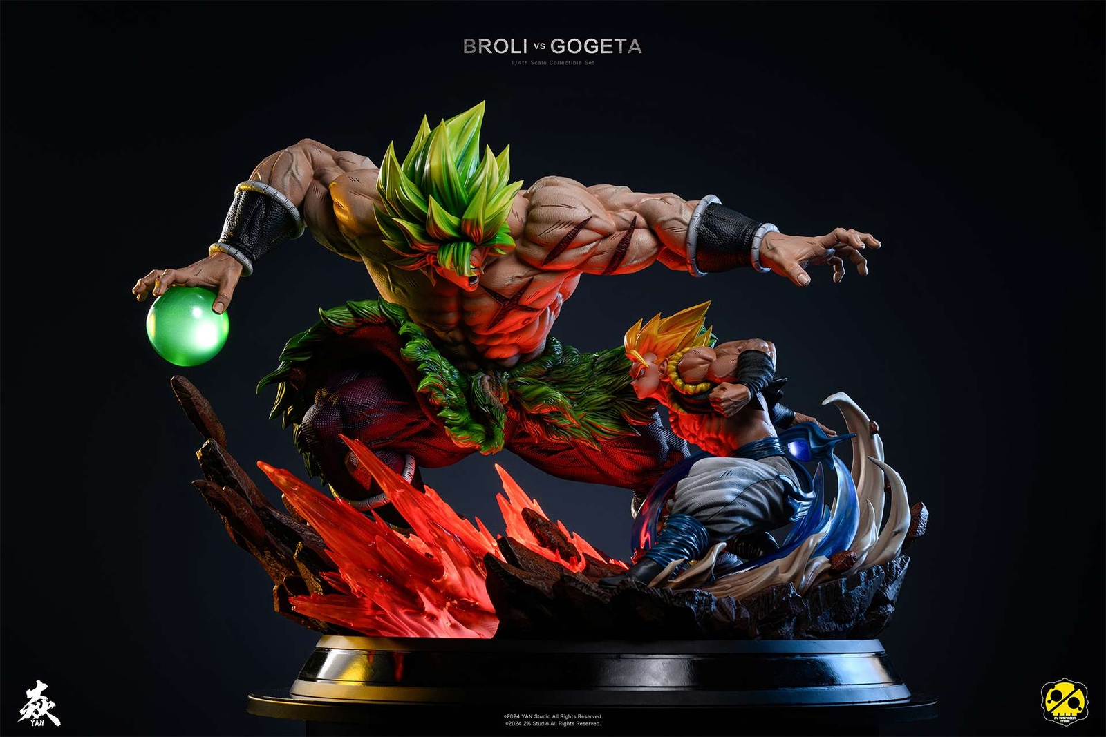 Broli VS Gogeta Resin 2% Studio Dragon Ball Statue Figurine 72cmW 1/4 ...