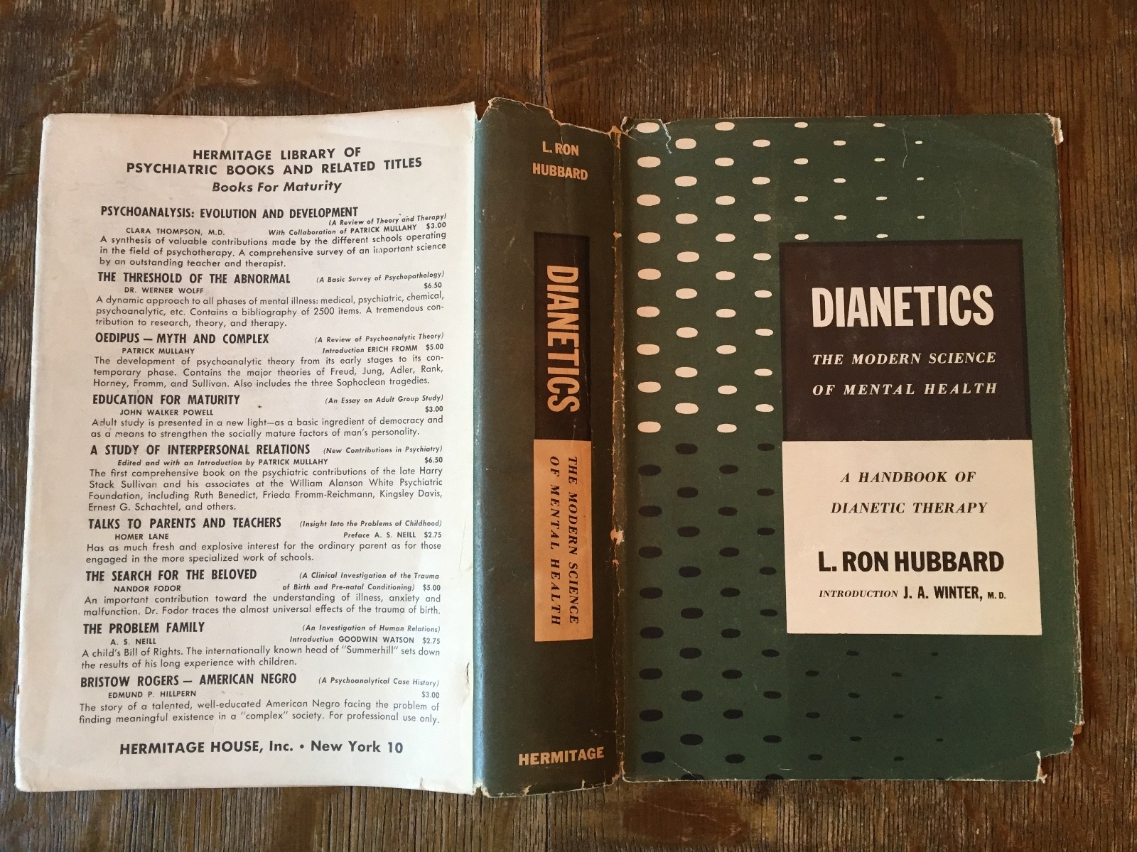 L Ron Hubbard DIANETICS 1950 FIRST EDITION w/ Rare Booklets, Flyers ...