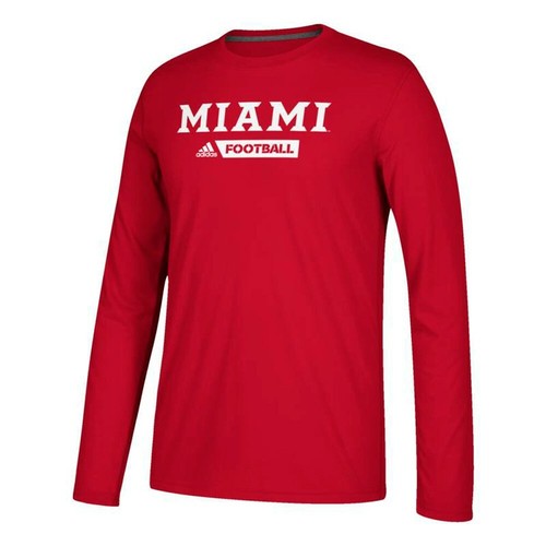 Miami RedHawks NCAA Adidas Red Sideline Gridiron Climalite T-Shirt | eBay