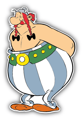 Asterix Obelix Cartoon Standing Car Bumper Sticker Decal 3'' x 5'' | eBay