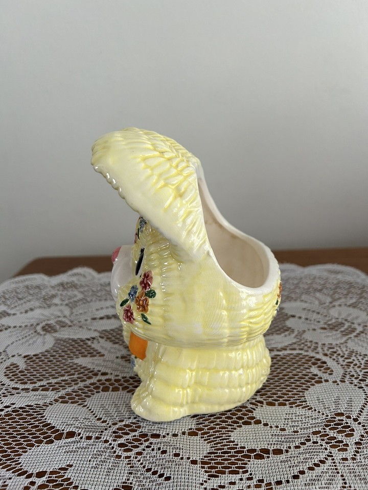 VINTAGE 1960’s HTF NAPCO Yellow Easter Bunny Figurine Planter RARE ...