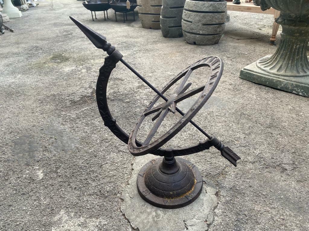 Sundial Armillary Small cast iron Garden indoor Armillary sundial ...