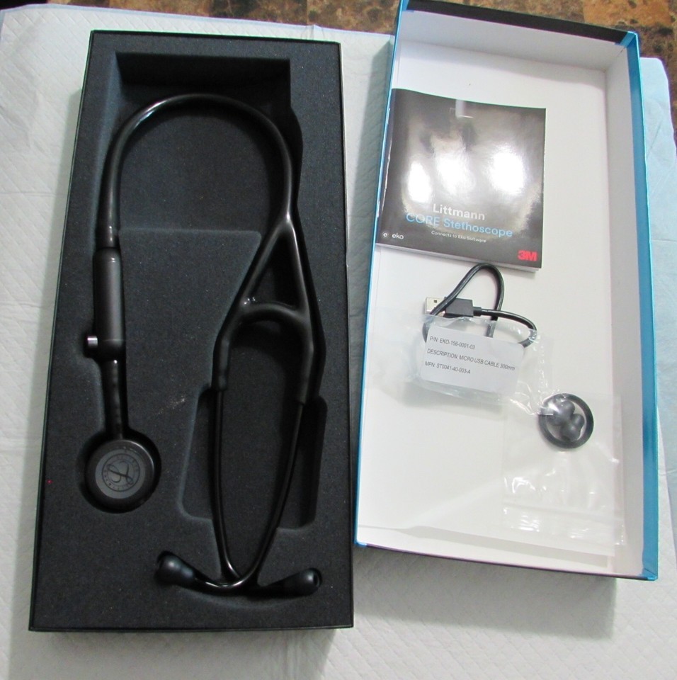 3M EKO Littmann CORE Digital Stethoscope 8480 - Black Matte Tubing | eBay