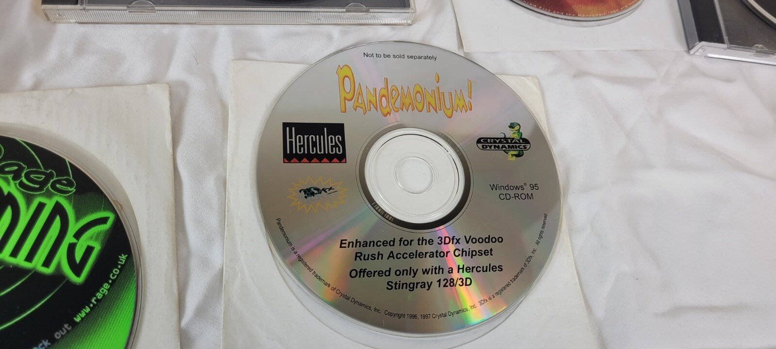 LOT of 10 vintage LOOSE PC Games CD Computer Game 90s x10 Hellcab Rage ...