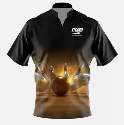 Storm Pins Bowling Design Best Gift Zip Bowling Jersey | eBay
