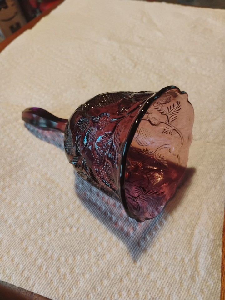 Fenton ~ Inverted Strawberry Pattern ~ Amethyst ~ Purple ~ Plum Bell | eBay