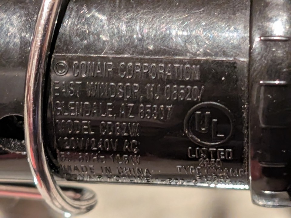 Lot of 4 Hair Styling Tools: Conair 1875 Dryer, Revlon Waver & 2 ...