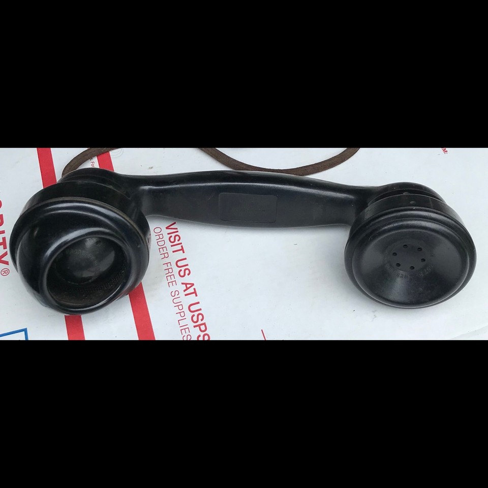 Orig c 1930s Western Electric 202 Oval Base Telephone w/E1 Bulletmouth ...