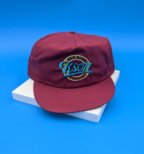 Vintage KSON Radio Station San Diego Hat Snapback Burgundy | eBay
