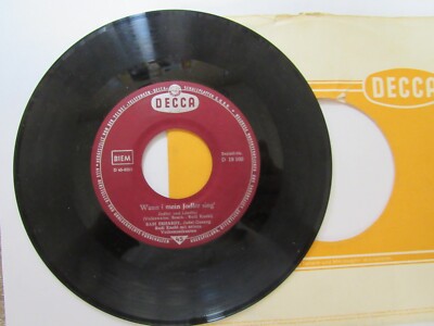 Old 45 RPM German Record - Decca D 19160 Basi Erhardt - Wann I Mein ...
