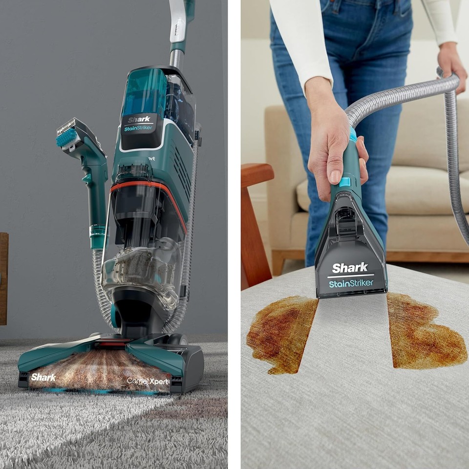 Shark R-EX205 CarpetXpert Upright Deep Carpet Cleaner Teal Certified ...