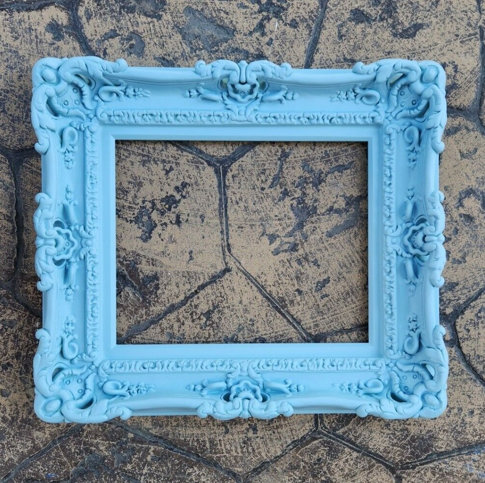 12x16 Baby Blue Picture Frame Classic Baroque Ornate Frame Artwork ...