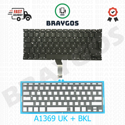 For Apple MacBook Air 13" A1369 A1466 UK Layout Laptop Keyboard With ...