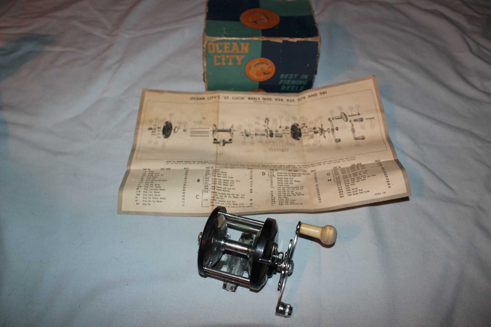 Vintage Ocean City No.981 Fishing Reel w/ Box & Paperwork | eBay