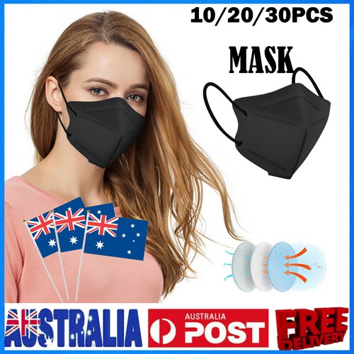 Face Mask - 10/30Pcs Adult Mask Breathable 5-Layer Filter Face Cover ...