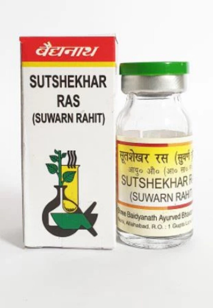 Baidyanath Sutshekhar Ras 40 tabs, Pack of 4, for hyperacidity, acid ...