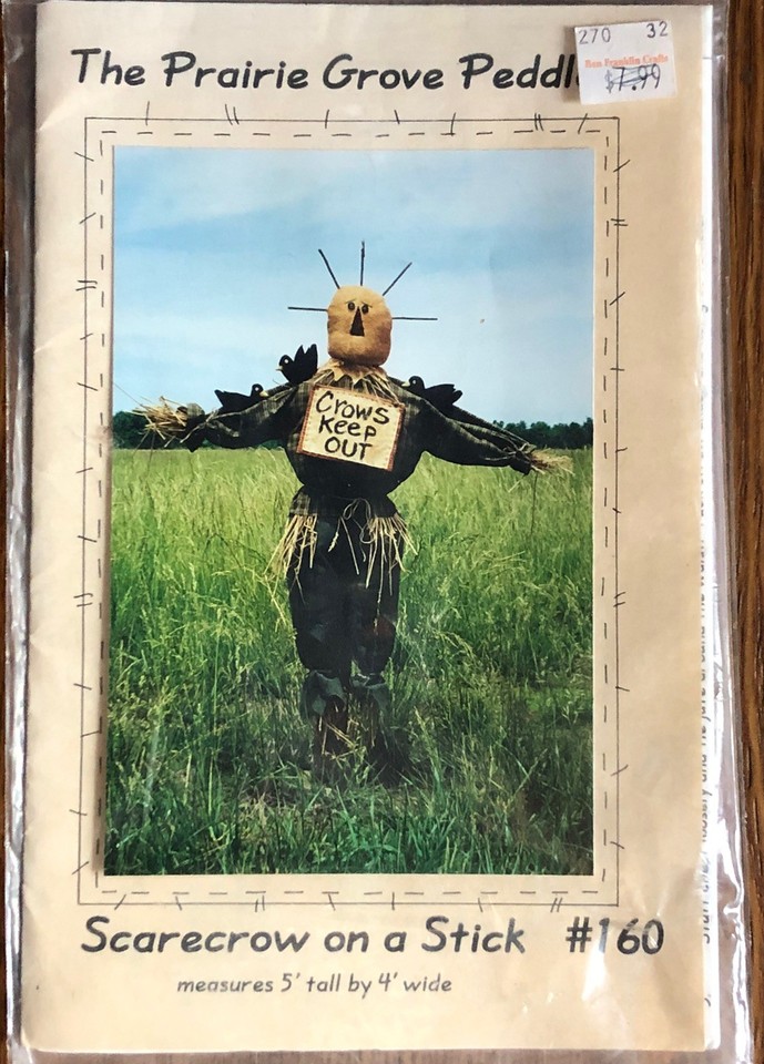 The Prairie Grove Peddler Scarecrow On A Stick #160 Pattern Outdoor ...
