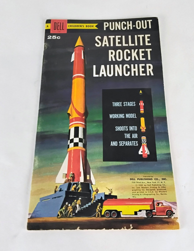 VTG 1950'S DELL Publ. Co. Unused Punch-Out Book - SATELLITE ROCKET ...
