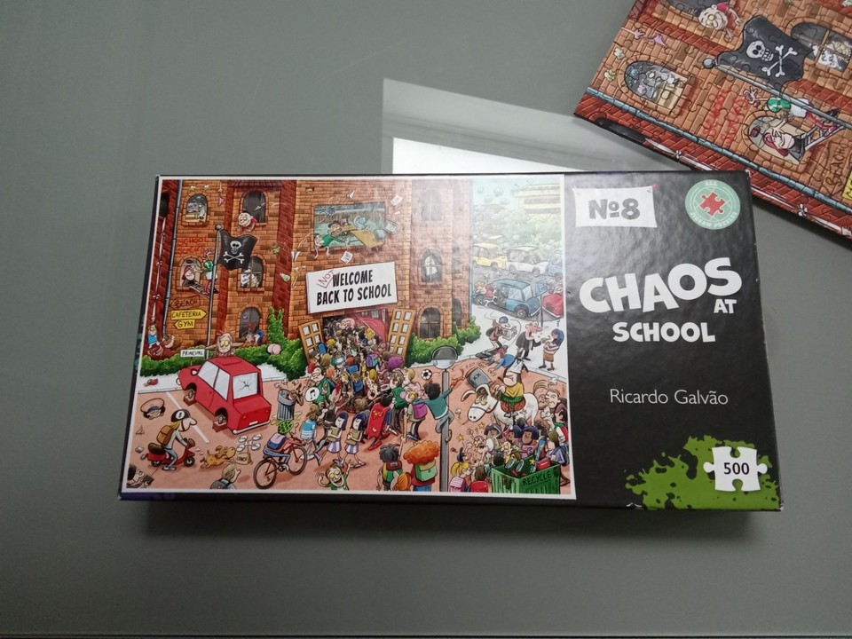 500 Piece Jigsaw Puzzles Back to School Chaos Cartoon For Adults Teens ...