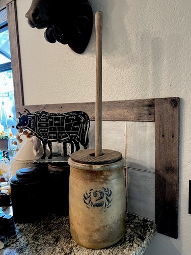 Antique Primitive McNees Girty Western PA 2 gallon Butter Churn crock ...