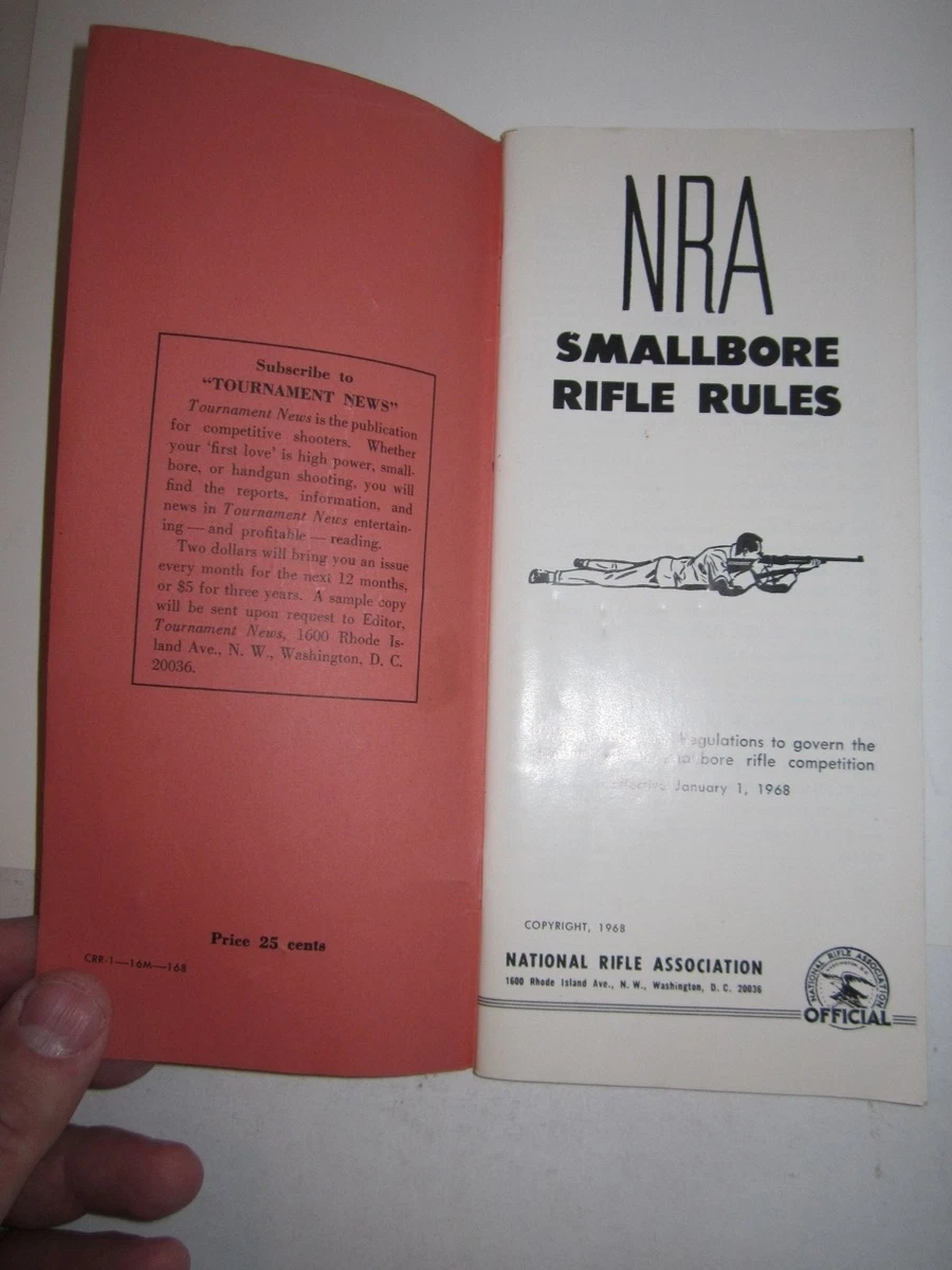 Nra Smallbore Rifle Rules Book