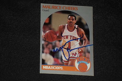 MAURICE CHEEKS 1990-91 NBA HOOPS SIGNED AUTOGRAPHED CARD #202 KNICKS | eBay
