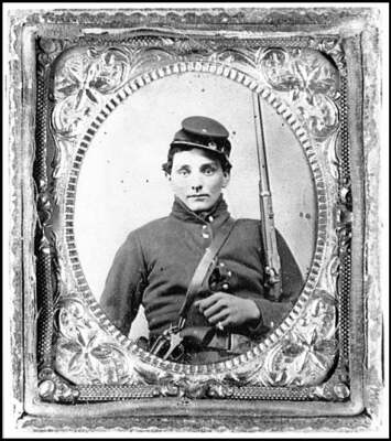 Portrait,Federal soldier,Union troops,guns,New York,Civil War ...