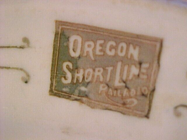 OREGON SHORT LINE RAILROAD DINING CAR CHINA..OSL RR..TOP MARKED TRAY ...