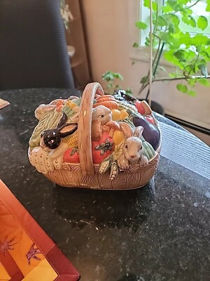 Ceramic Lidded Spring Themed Basket | eBay