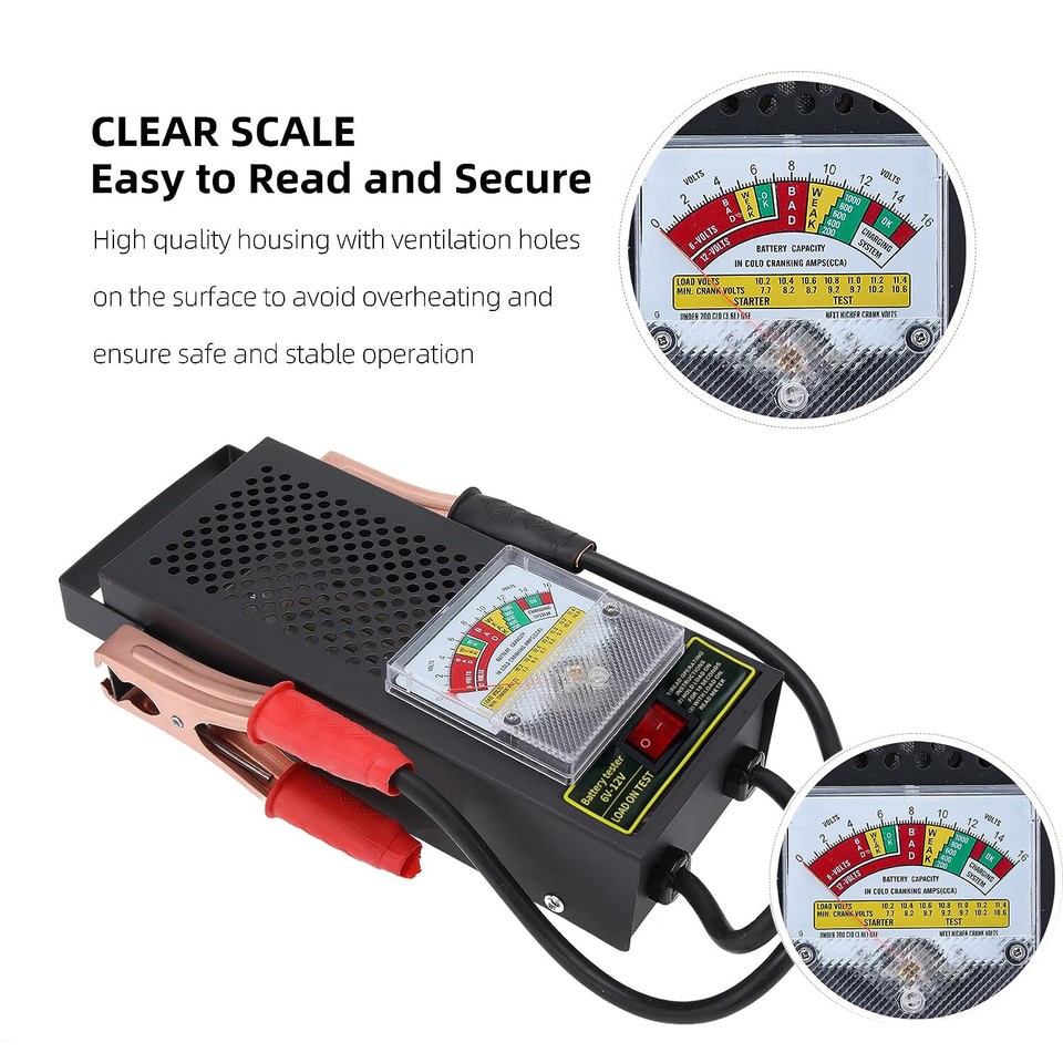Car Battery Load Tester 6V 12V 100Amp Charging System Checker ...