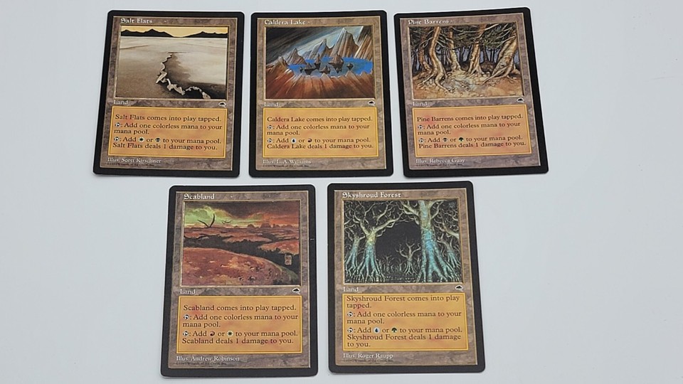5 Rare Dual Land - Tempest - 1x of each - MP-NM - Sets - Magic MTG FTG ...