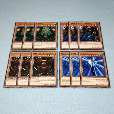 Yugioh Gate Guardian + Kazejin + Suijin + Sanga of the Thunder 12 Card ...