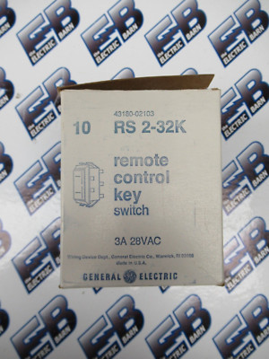 GE RS 2-32K, (1) 3 Amp, 28 VAC, Remote Control Key Switch-NEW-B | eBay