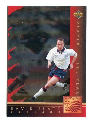 DAVID PLATT HOLO 1994 Upper Deck World Cup Soccer Player of the Year # ...