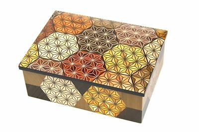 Hakone Yosegi Zaiku Wooden Accessory Case Kikkou Turtle Shell from ...