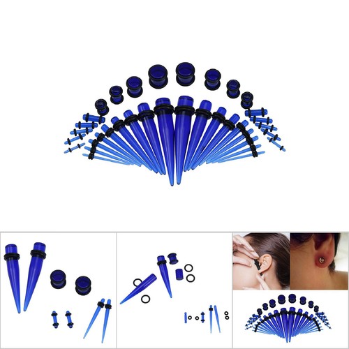 36pcs Acrylic Stretcher Ear Plug Taper Expander O Ring Stretching Kit ...