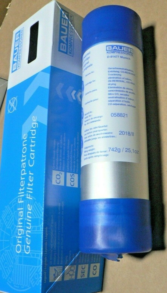 GENUINE Bauer Compressor Breathing Air Purifier Cartridge 058821 | eBay