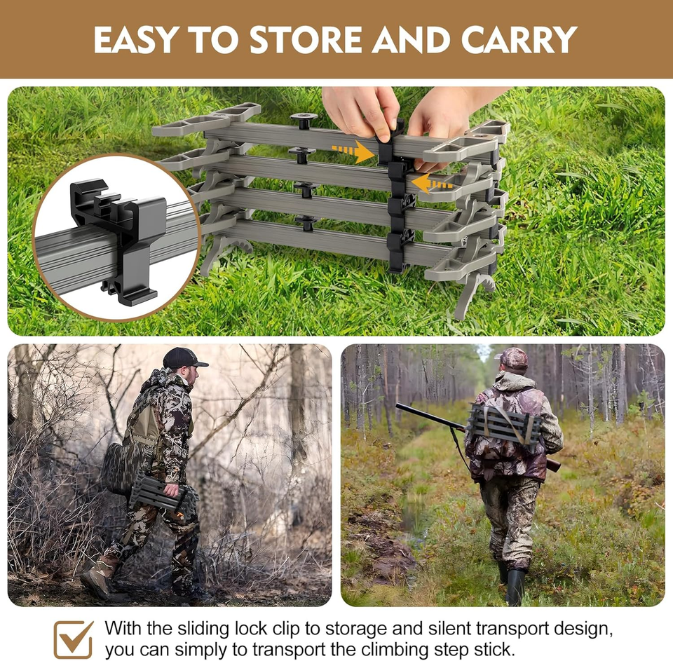 Climbing Sticks,Aluminum Non-Slip Hunting Climbing Steps,Lightweight ...