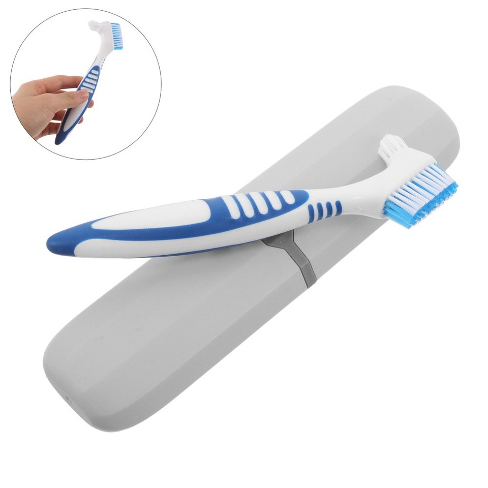 Retainer Cleaning Case Denture Brush with Brushes Braces Storage Cup | eBay