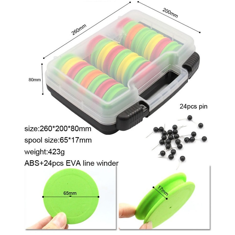 EVA Foam Fishing Spool Collection Complete Set of 24 with Box and Pins ...