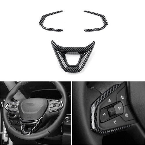 ABS Carbon Fiber Steering Wheel Decor Cover Trim For Chevrolet Trax ...
