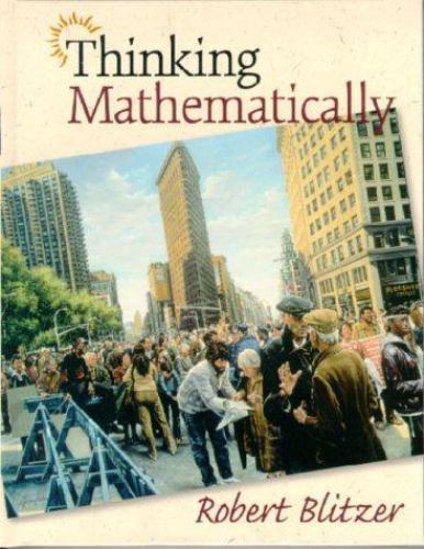 Thinking Mathematically by Robert Blitzer (1999, Hardcover) for sale ...