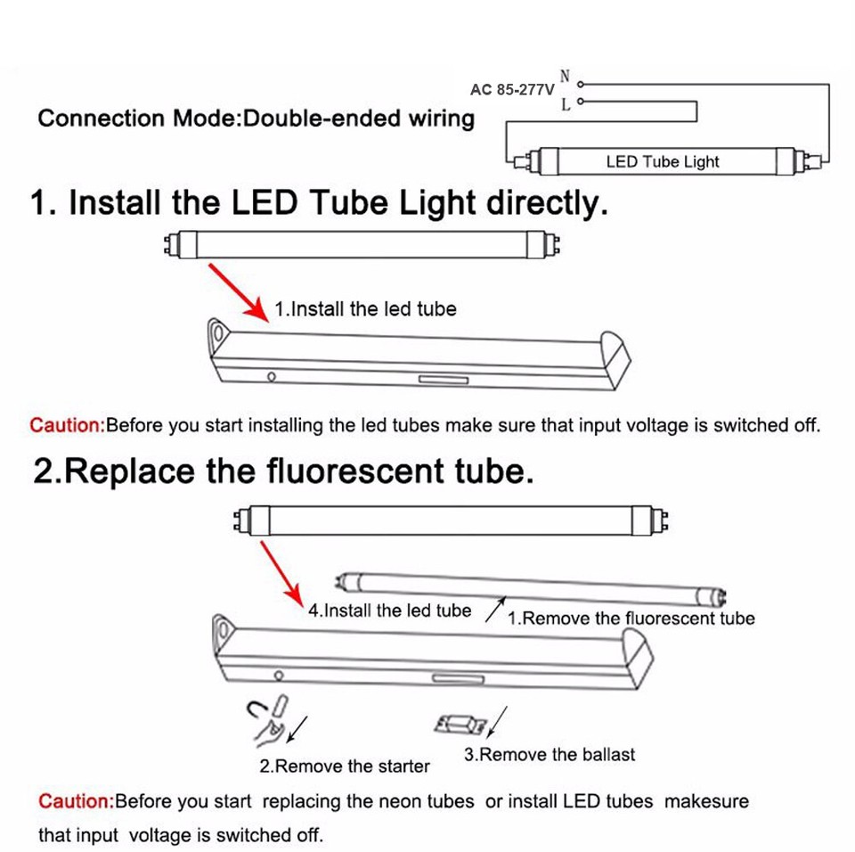 T8 T12 8FT R17D HO Led Tube Light Bulbs 6000K 45W Rotatable 8Foot Led ...