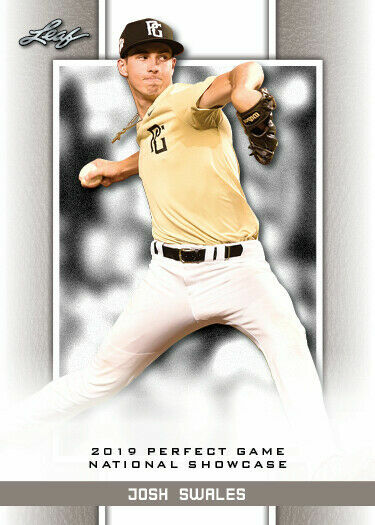 JOSH SWALES 2019 "1ST EVER PRINTED" LEAF PERFECT GAME NIKE ROOKIE CARD ...
